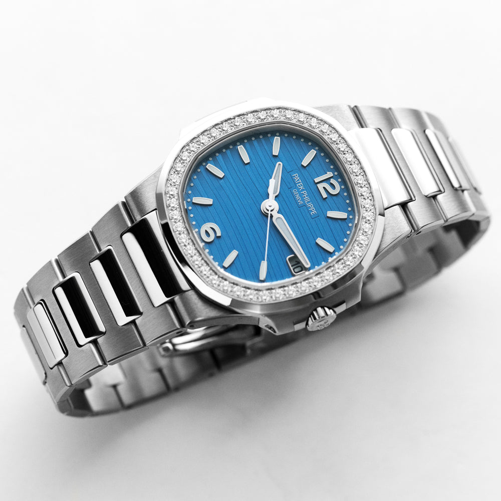 Patek Philippe Ladies Nautilus, 7010/1G-013, Azure Blue Dial, Unworn ...
